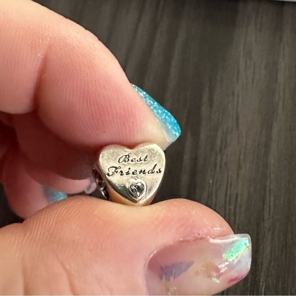 Pandora | Jewelry | Authentic Best Friends Diamond Heart Pandora Charm ...